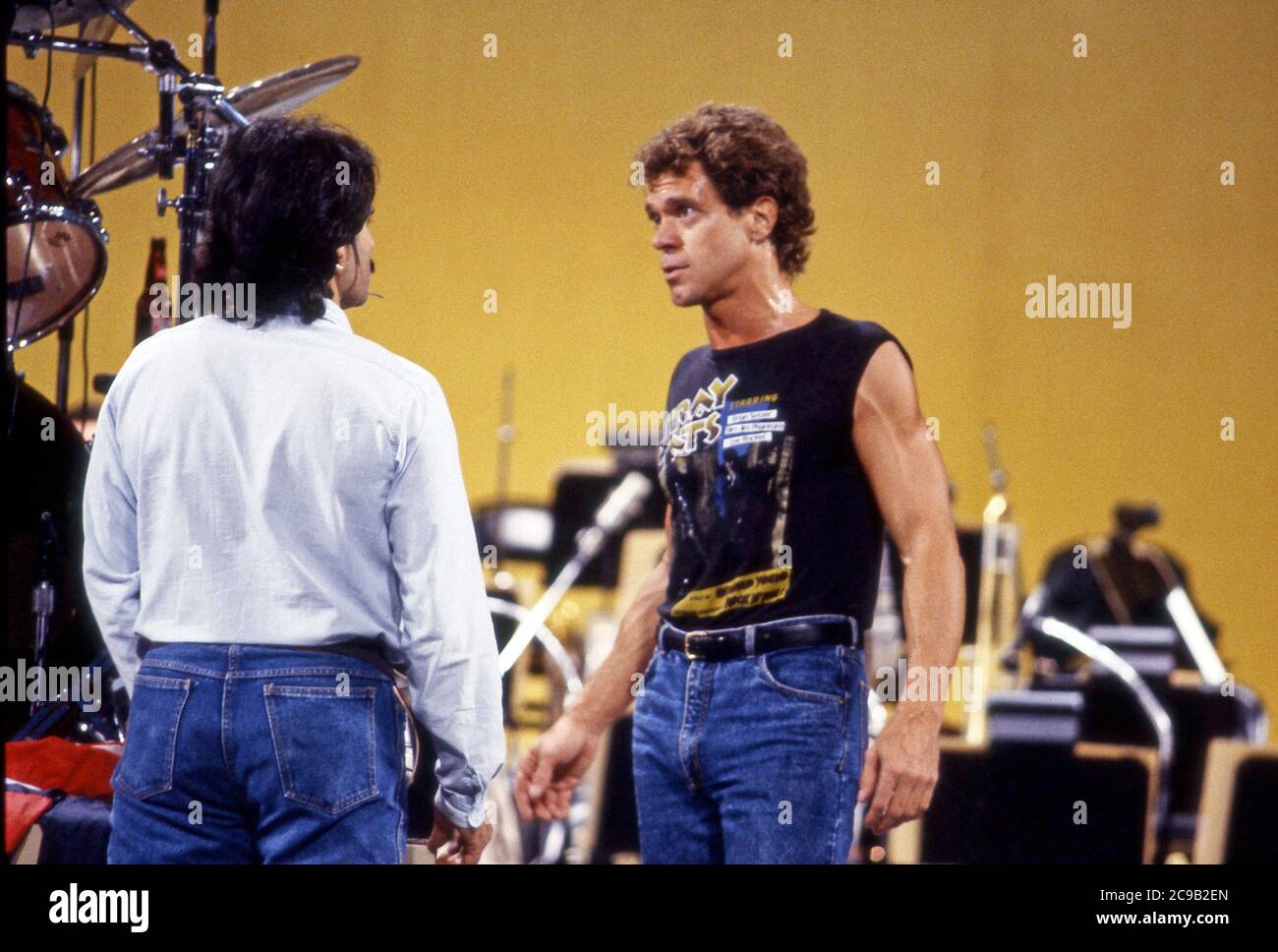 Joe Piscopo in rehearsal for Comic Relief appearance Stock Photo - Alamy
