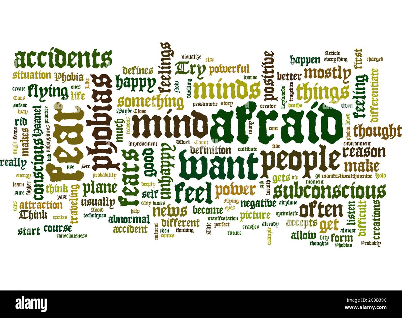 Fear Word Cloud Concept Afraid High Resolution Stock Photography and ...
