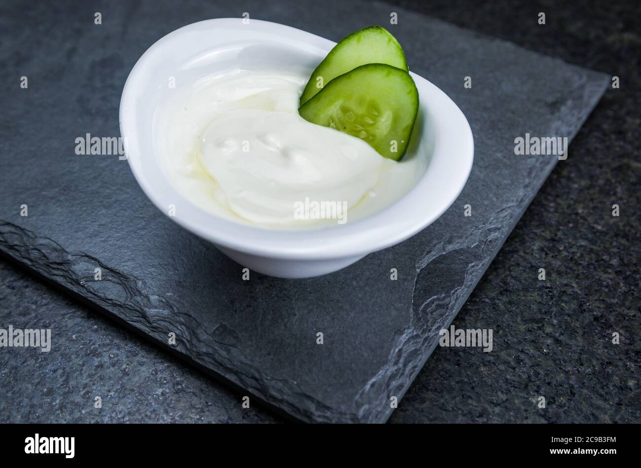 Delicious Lebanese (Arabic) food, labneh sauce, produced with curd ...