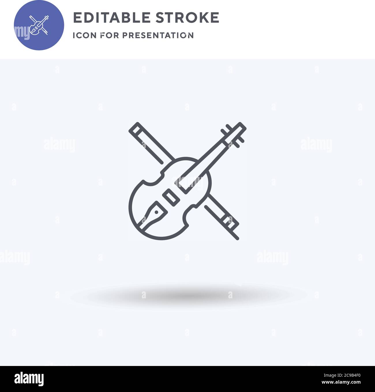 Violin icon vector, filled flat sign, solid pictogram isolated on white ...