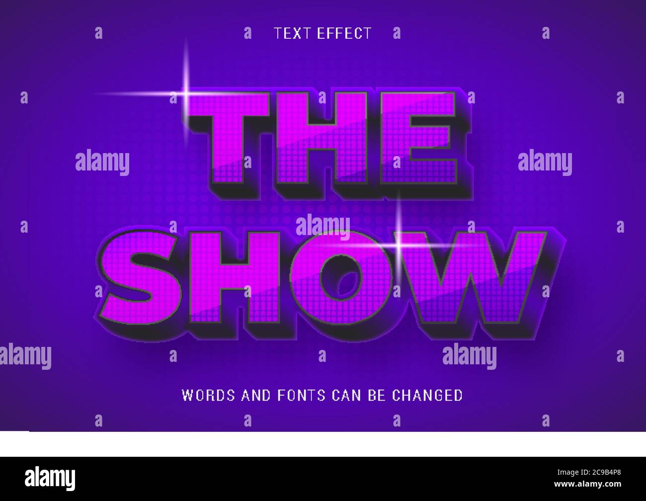 The show display text effect editable 100% vector image Stock Vector ...