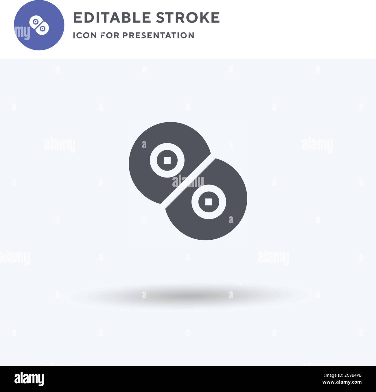 Mitosis icon vector, filled flat sign, solid pictogram isolated on white, logo illustration ...