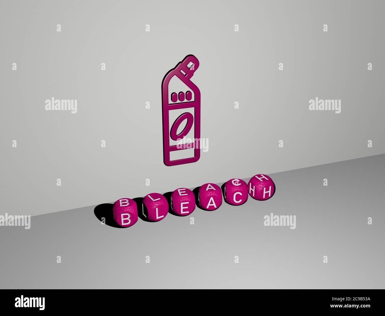 3D graphical image of BLEACH vertically along with text built by ...