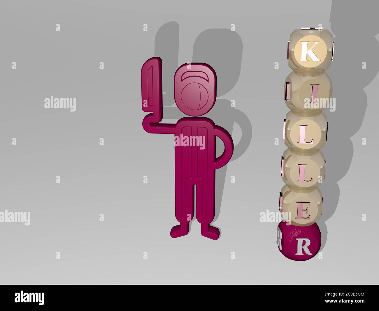 3D illustration of KILLER graphics and text around the icon made by ...