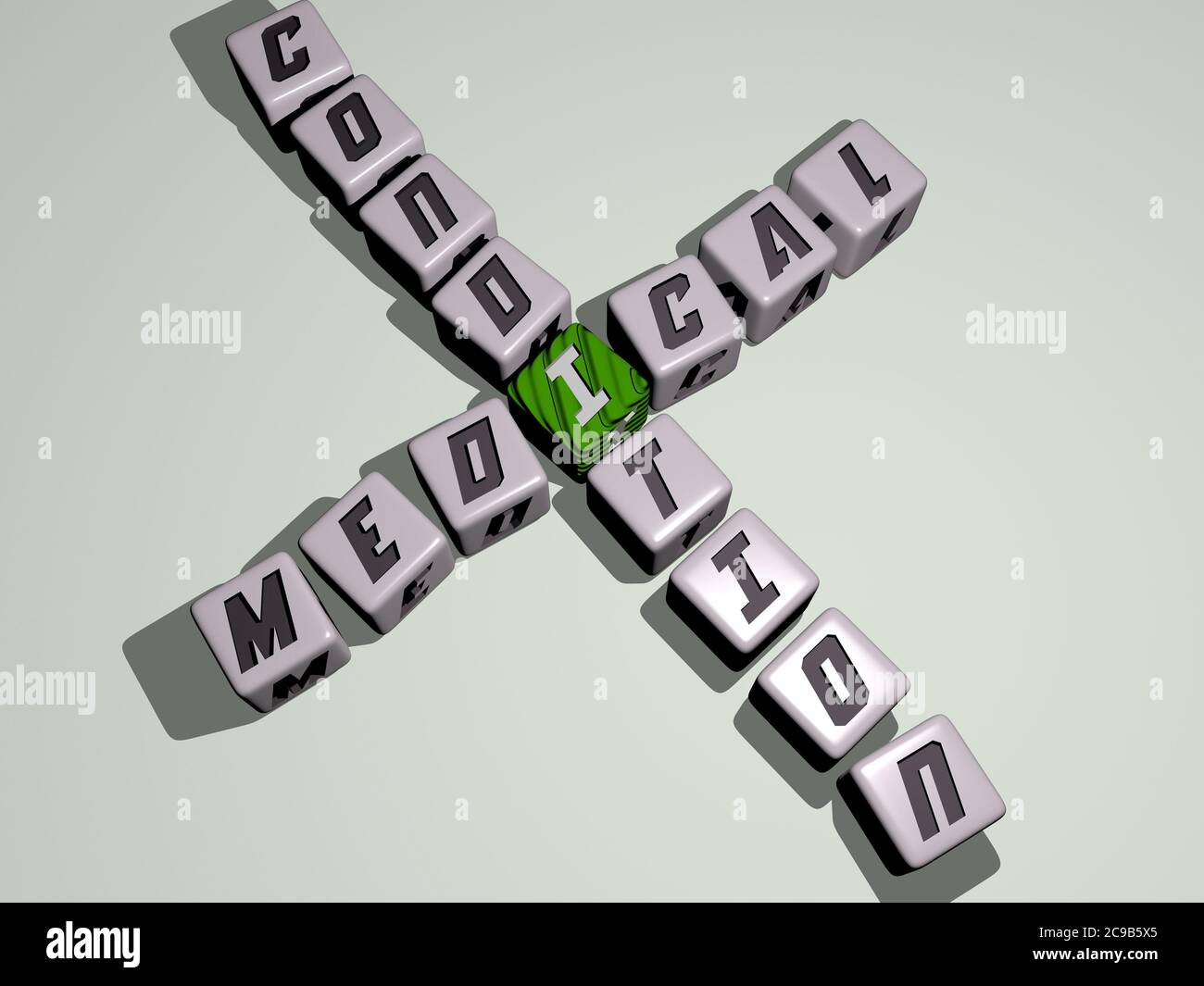 MEDICAL CONDITION combined by dice letters and color crossing for the ...