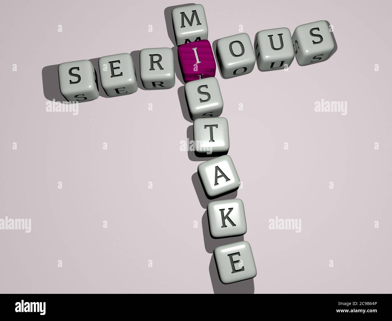 SERIOUS MISTAKE combined by dice letters and color crossing for the ...