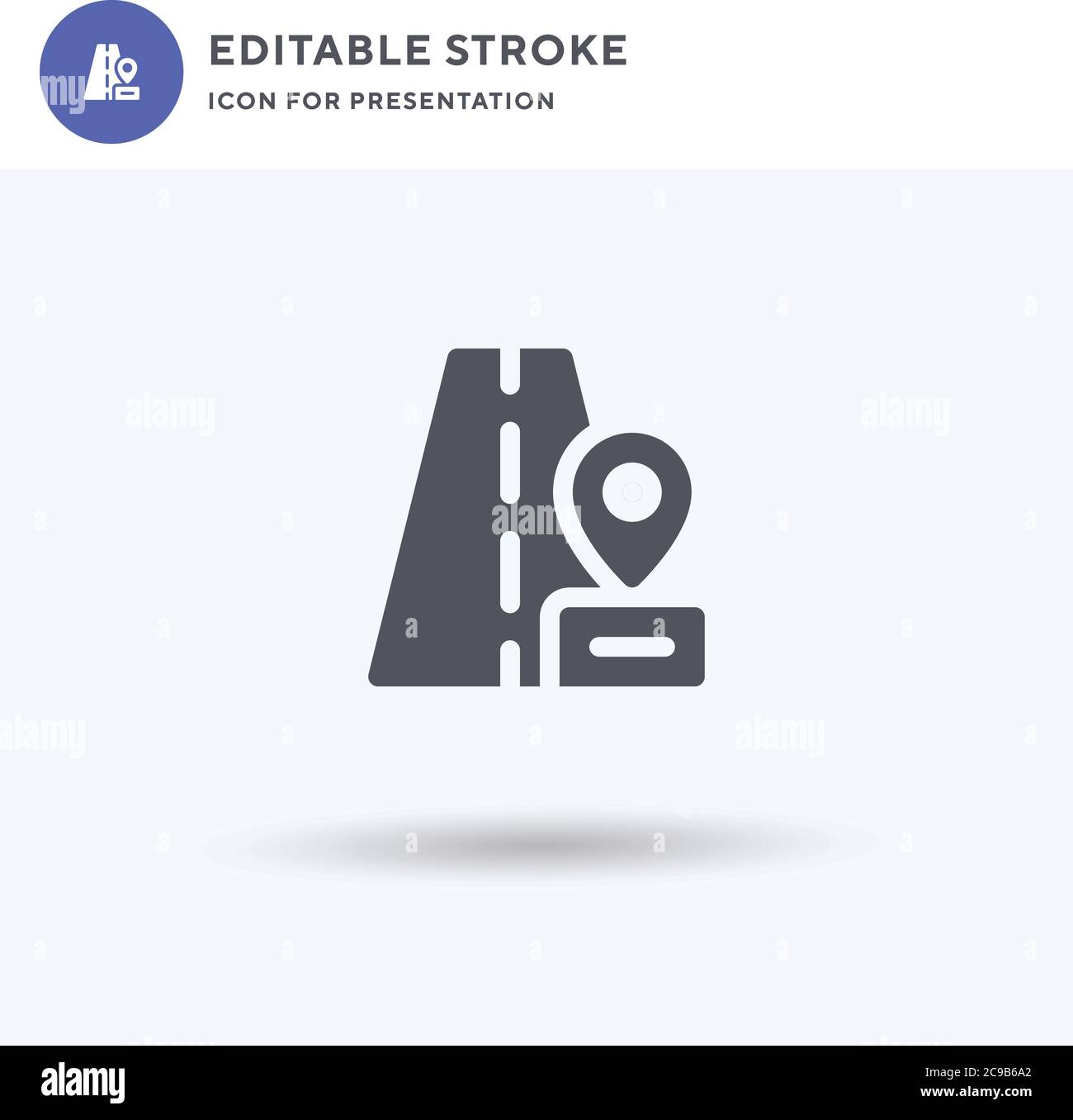 Location Pin icon vector, filled flat sign, solid pictogram isolated on ...