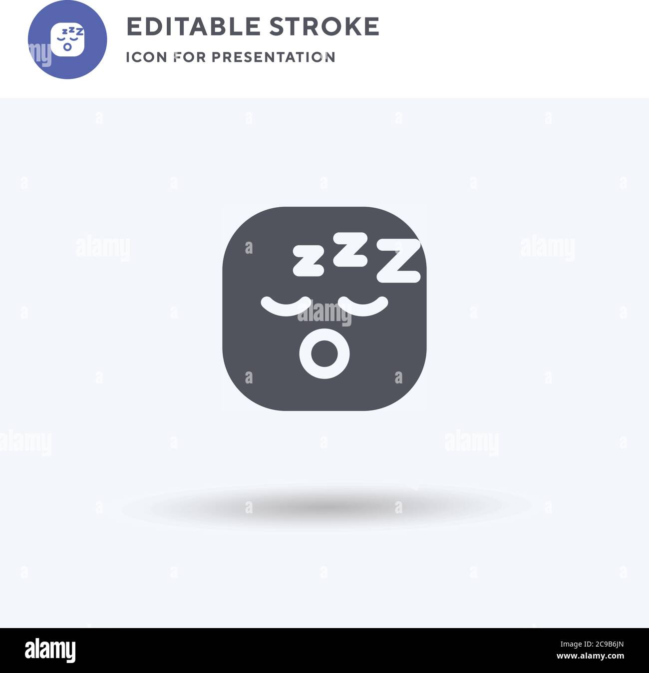 Sleep icon vector, filled flat sign, solid pictogram isolated on white ...