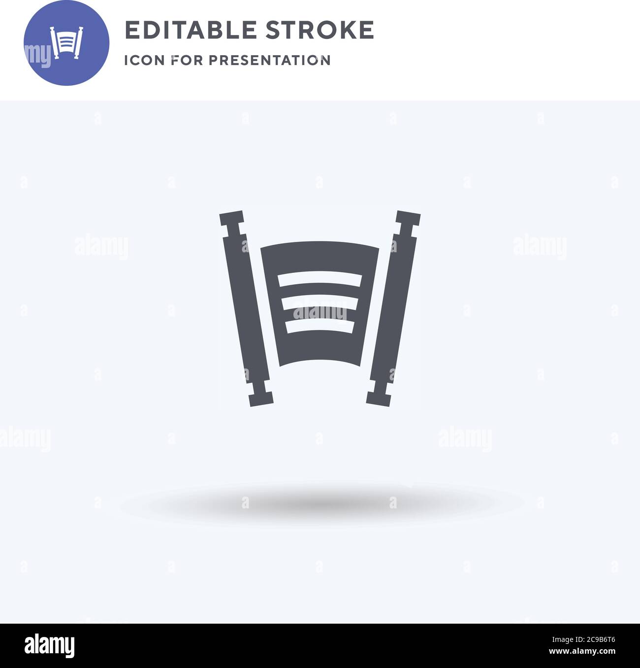 Torah icon vector, filled flat sign, solid pictogram isolated on white ...