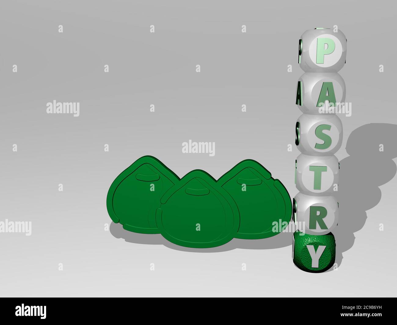 3D illustration of PASTRY graphics and text around the icon made by ...