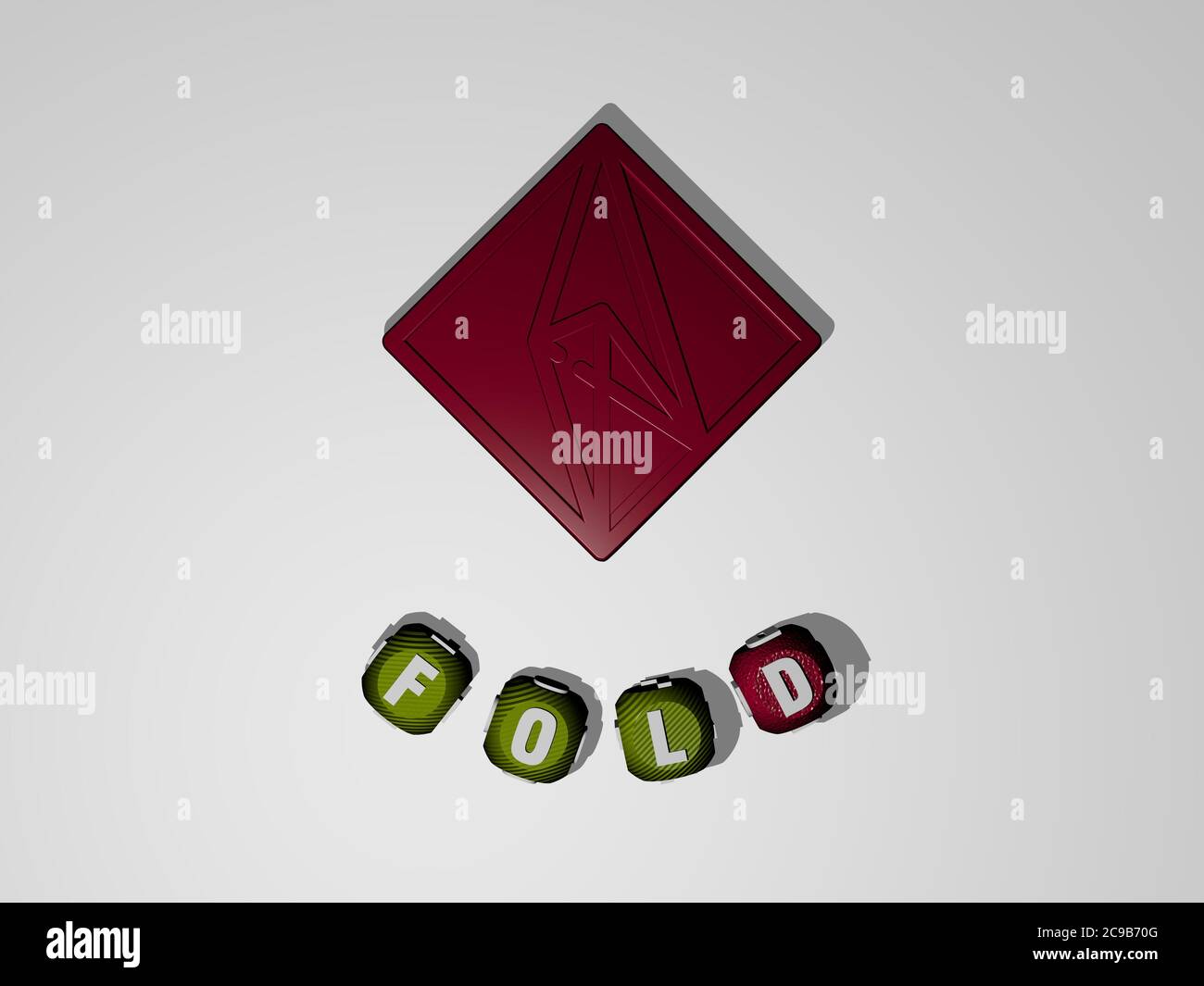 3D illustration of FOLD graphics and text around the icon made by ...