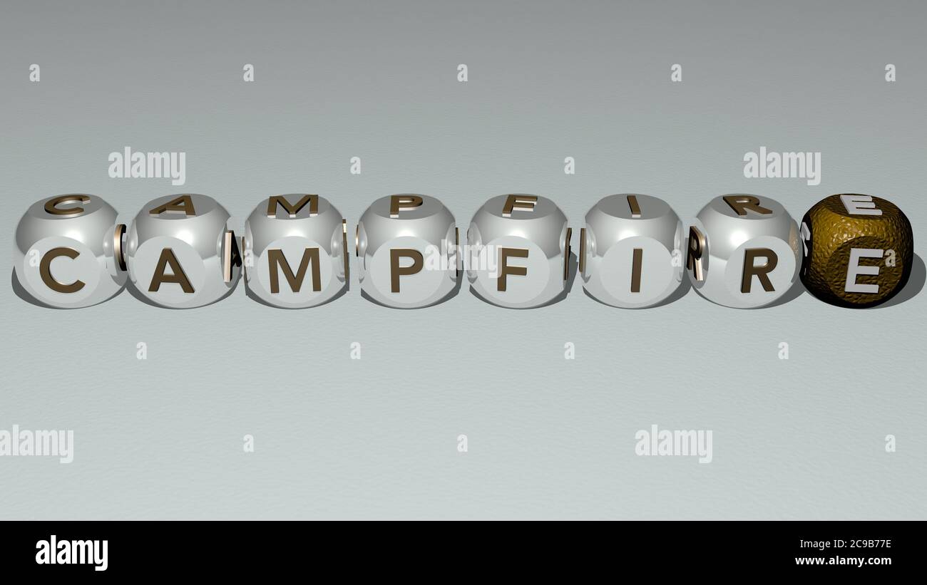 CAMPFIRE combined by dice letters and color crossing for the related ...