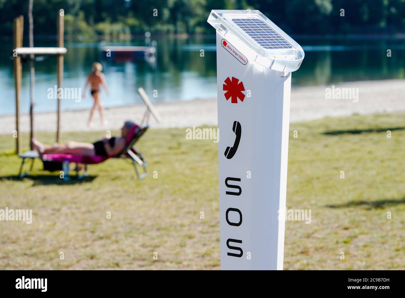 Jockgrim, Germany. 29th July, 2020. An emergency call point of the ...