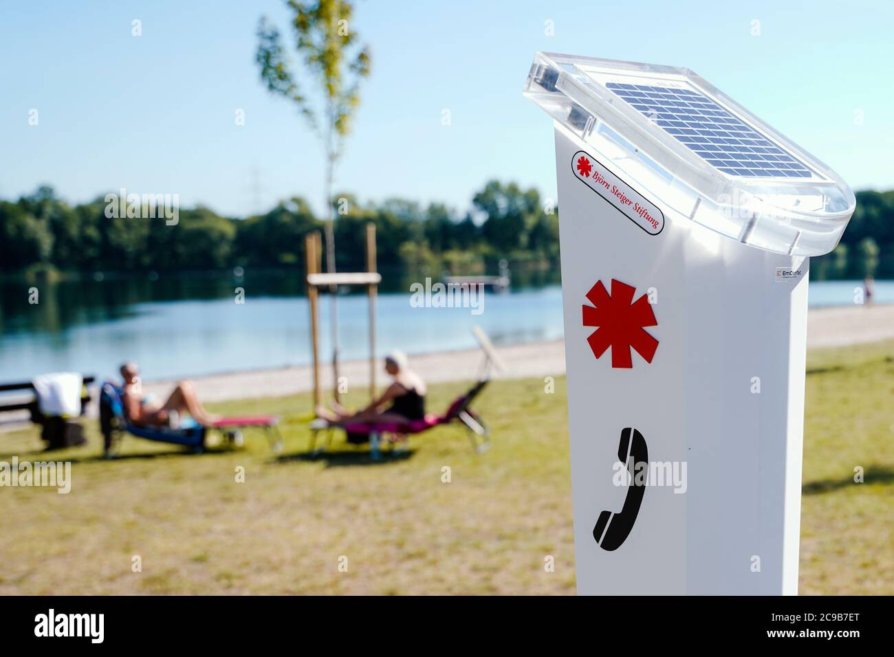 Jockgrim, Germany. 29th July, 2020. An emergency call point of the ...