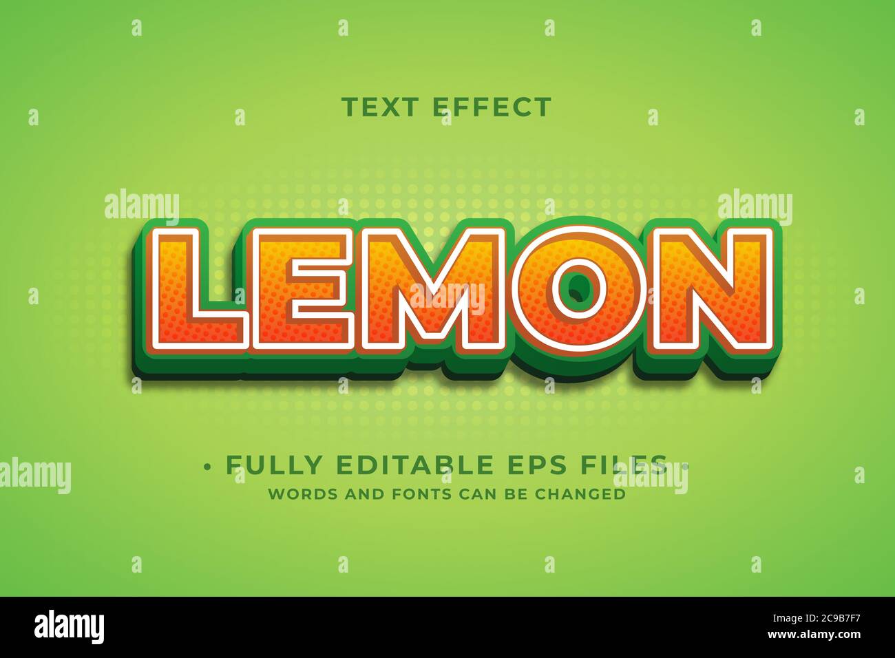 fresh lemon text effect 100% editable vector image Stock Vector Image ...