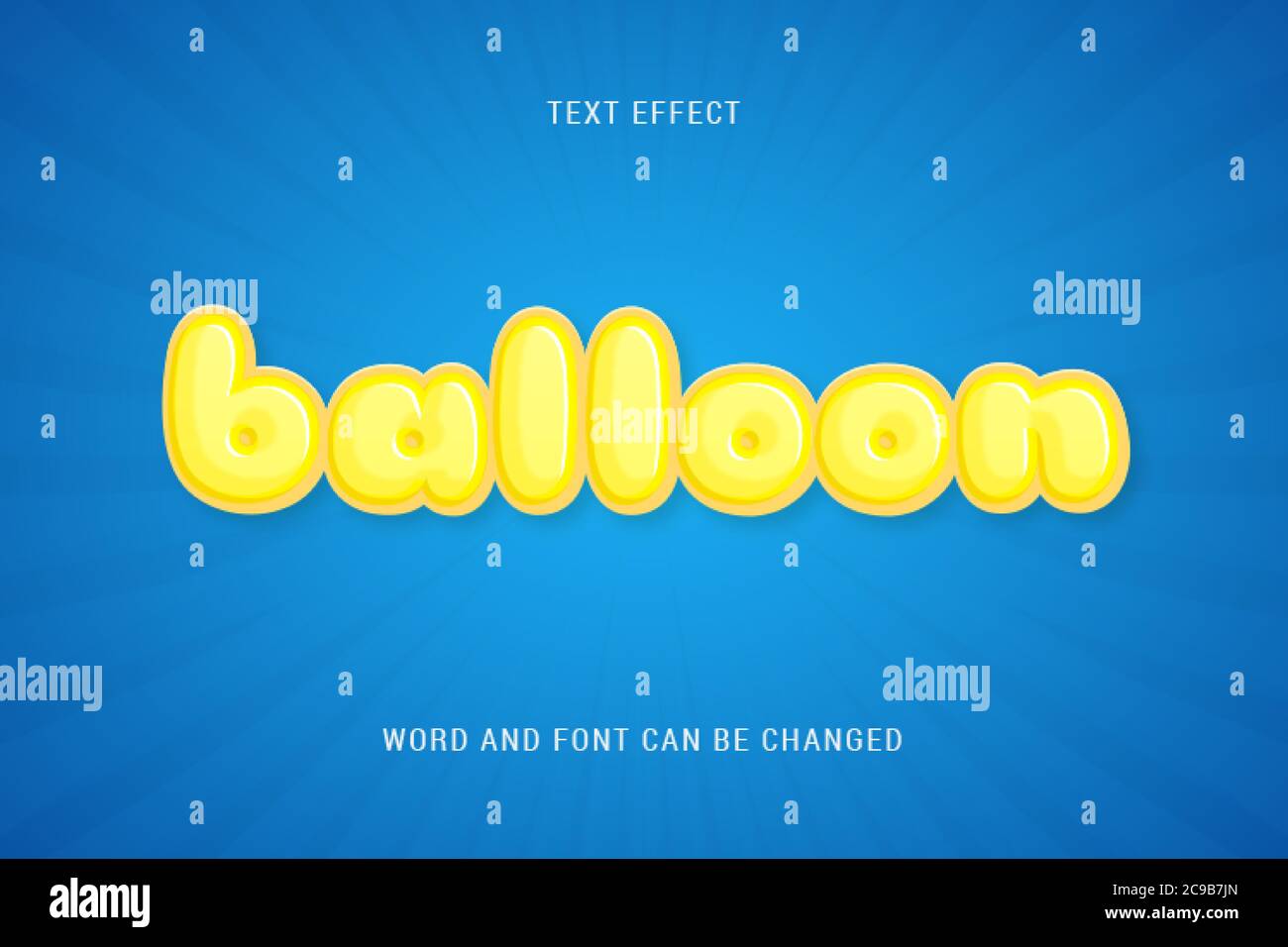 balloon text effect 100% editable vector eps file Stock Vector Image ...