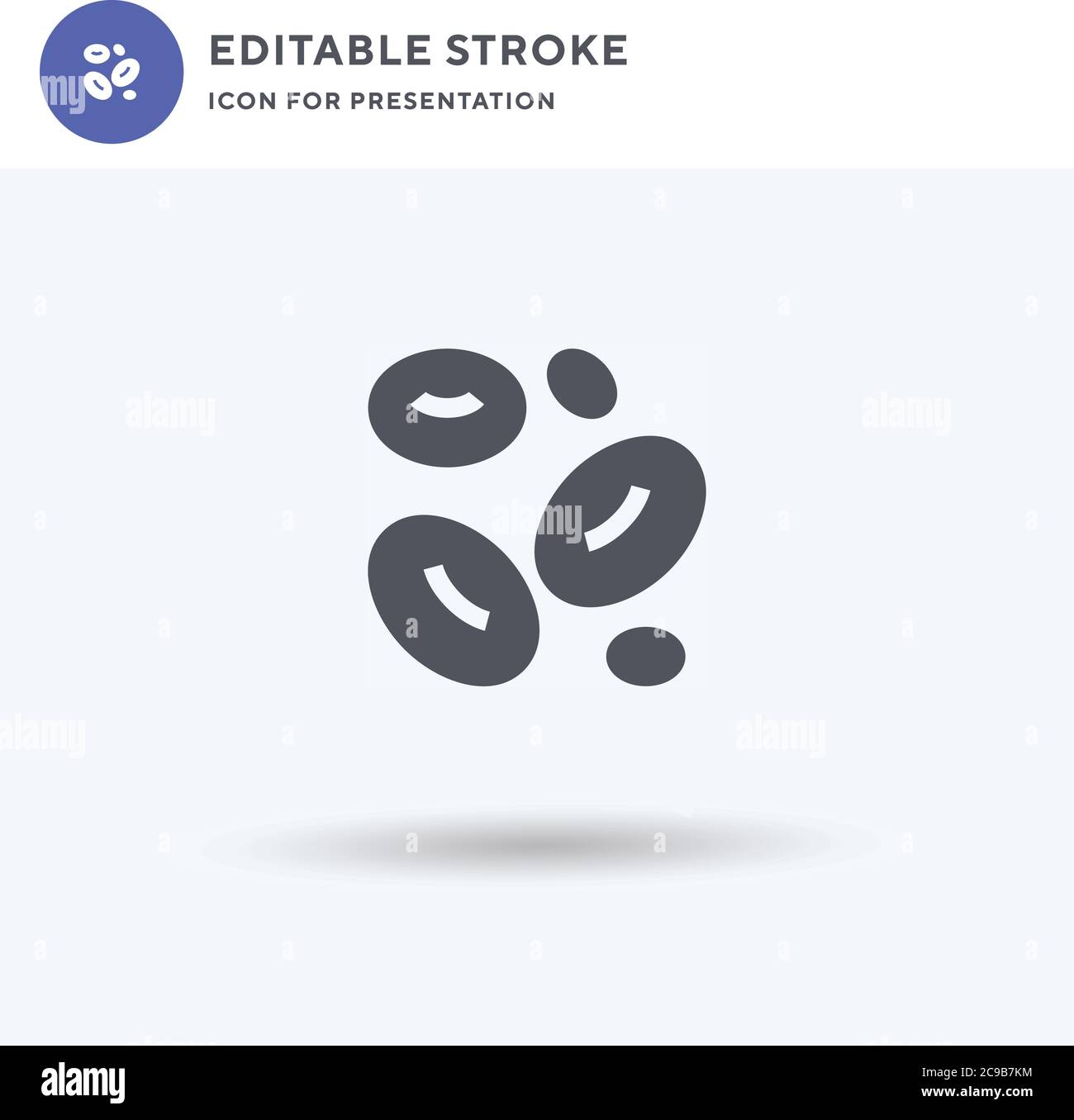 Red Blood Cells icon vector, filled flat sign, solid pictogram isolated ...