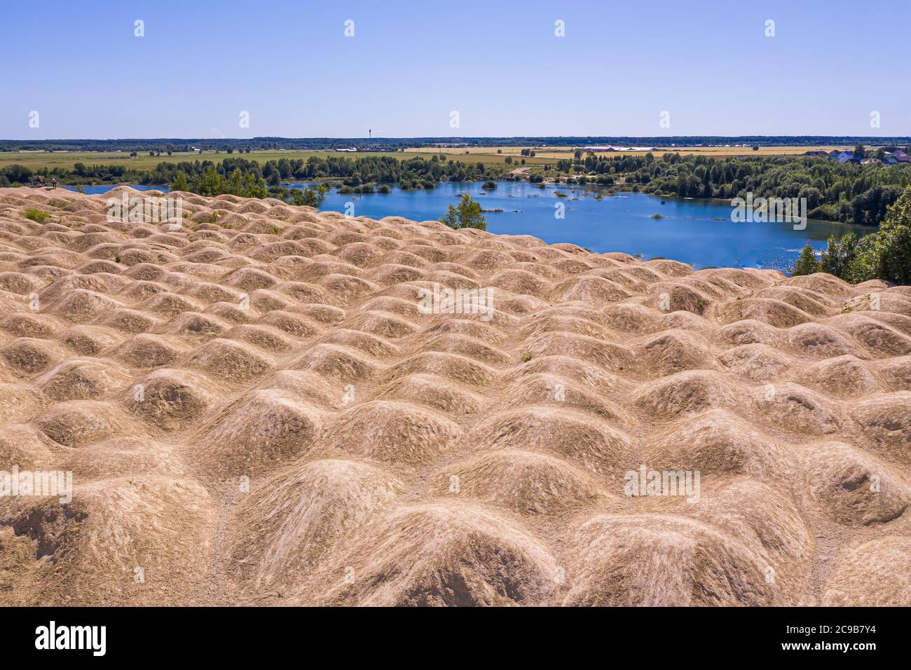 Aerial view sand mining region hi-res stock photography and images - Alamy