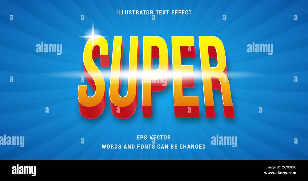 Retro font text effect Stock Vector Images - Alamy