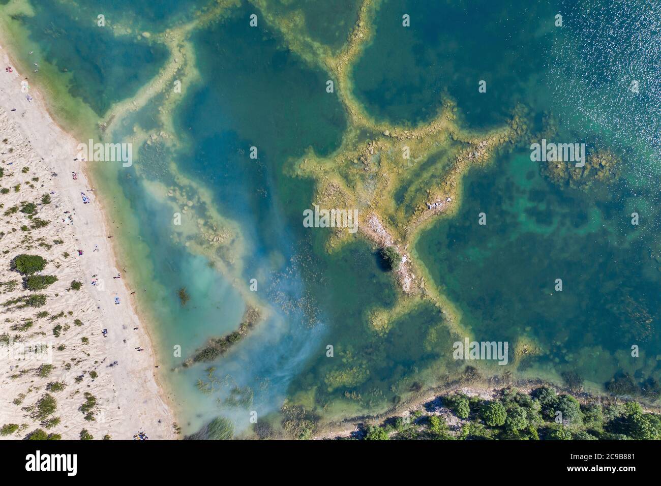Aerial view shallow lake sky hi-res stock photography and images - Alamy