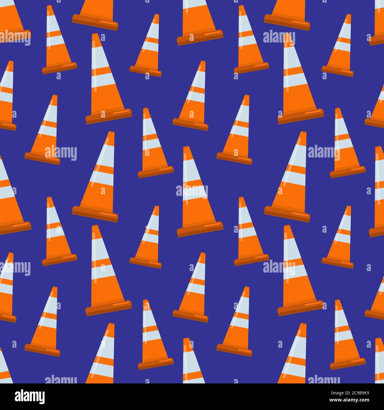 safety cone seamless pattern vector illustration background Stock ...