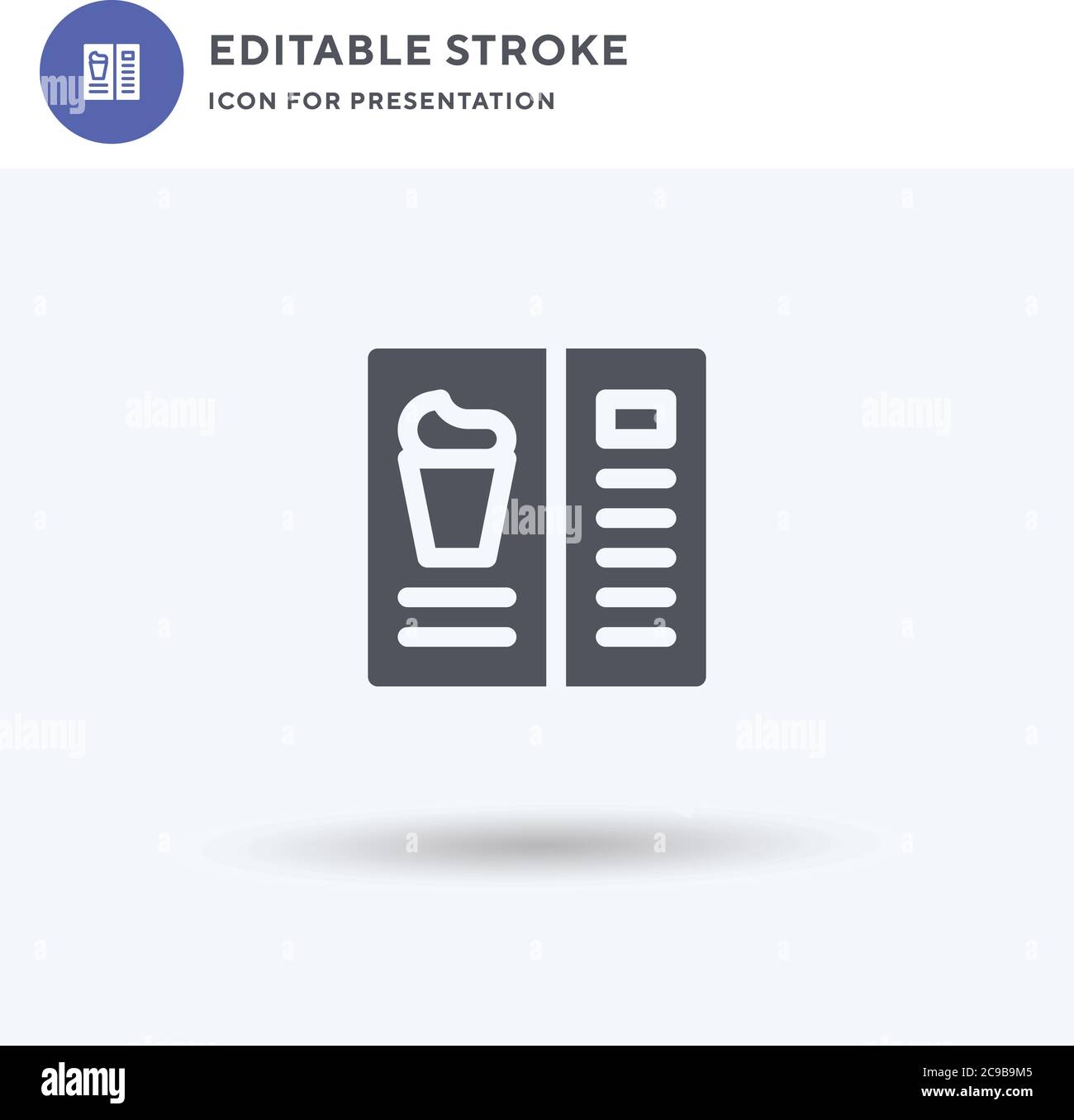 Menu icon vector, filled flat sign, solid pictogram isolated on white ...