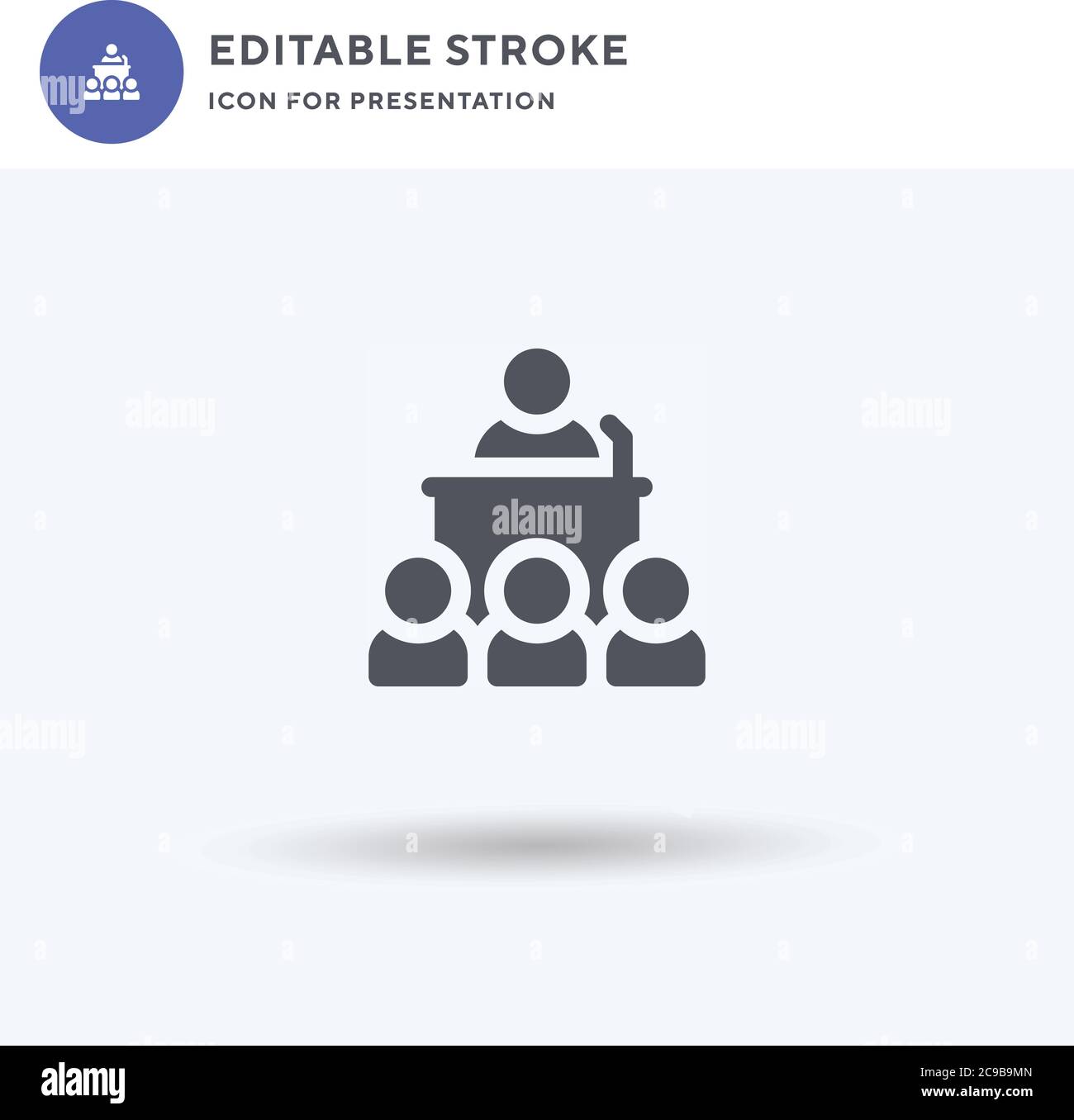 Conference icon vector, filled flat sign, solid pictogram isolated on ...