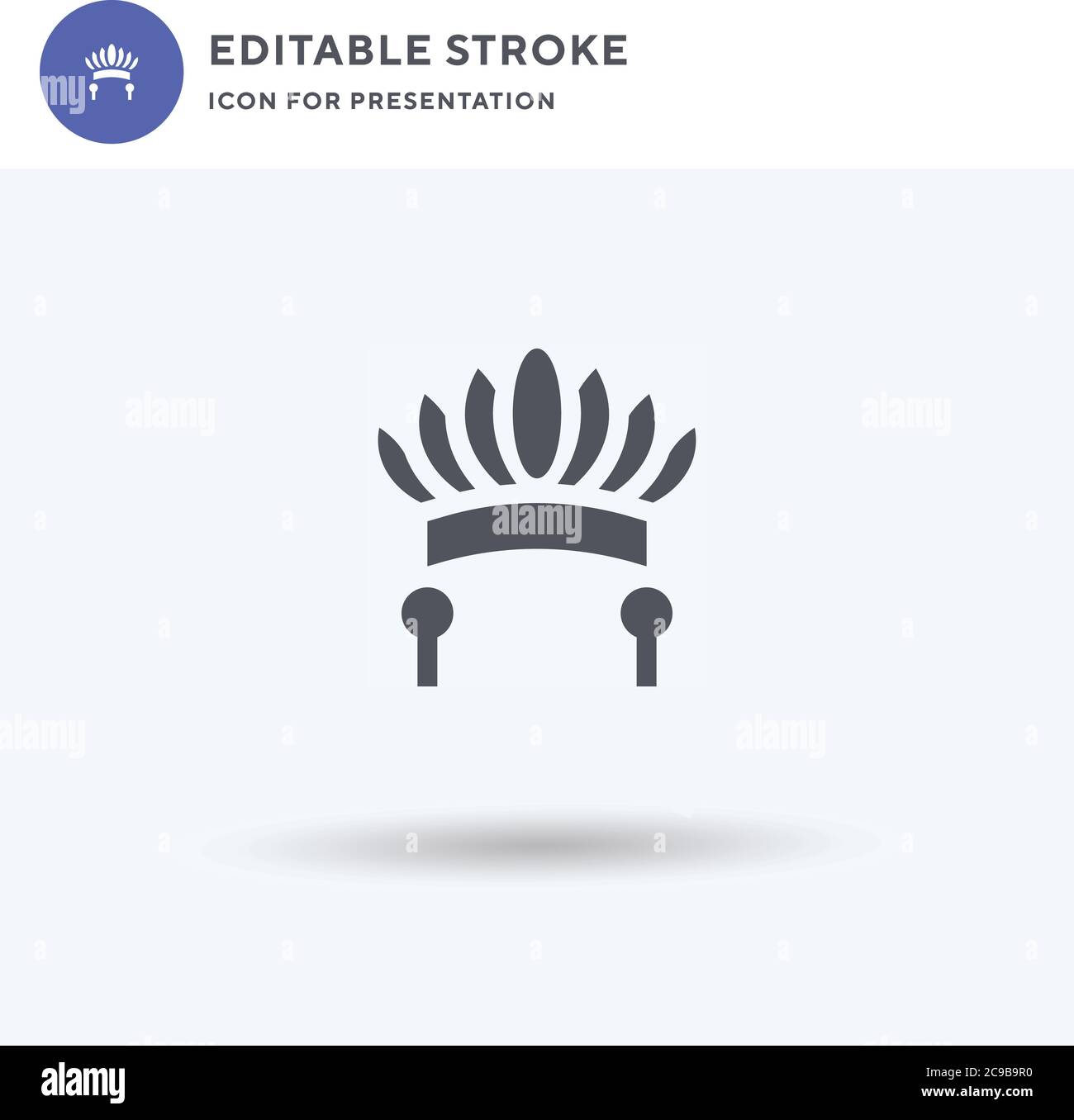 Indian icon vector, filled flat sign, solid pictogram isolated on white ...
