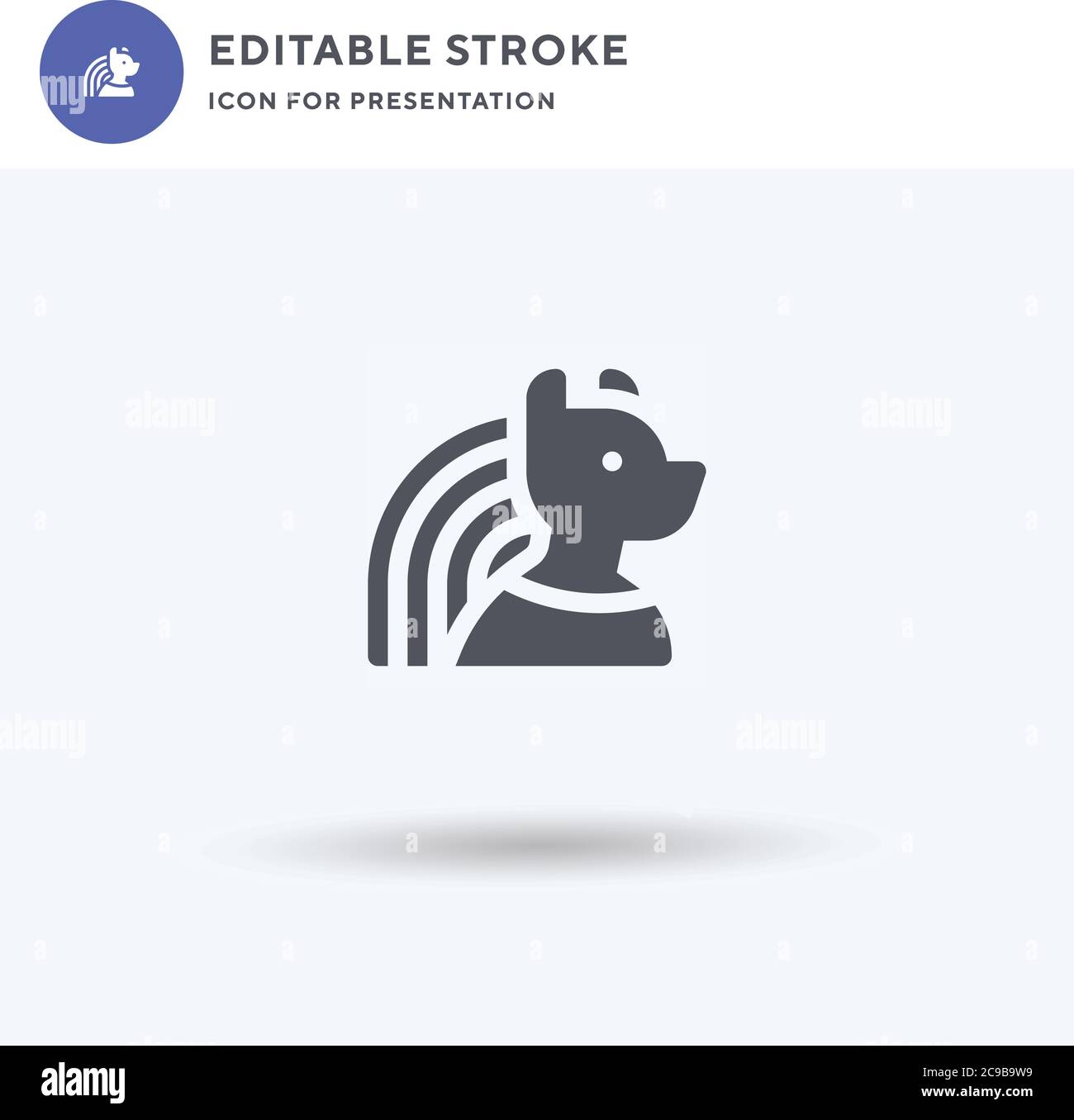 Bastet icon vector, filled flat sign, solid pictogram isolated on white ...