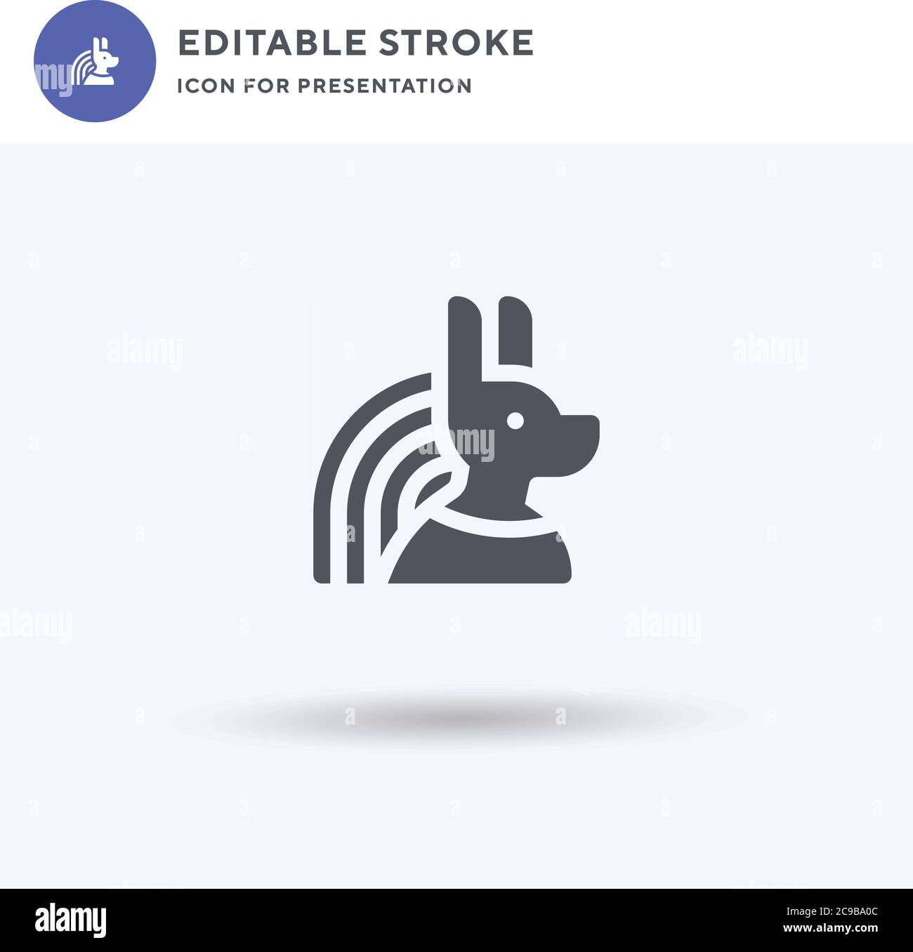 Anubis icon vector, filled flat sign, solid pictogram isolated on white ...