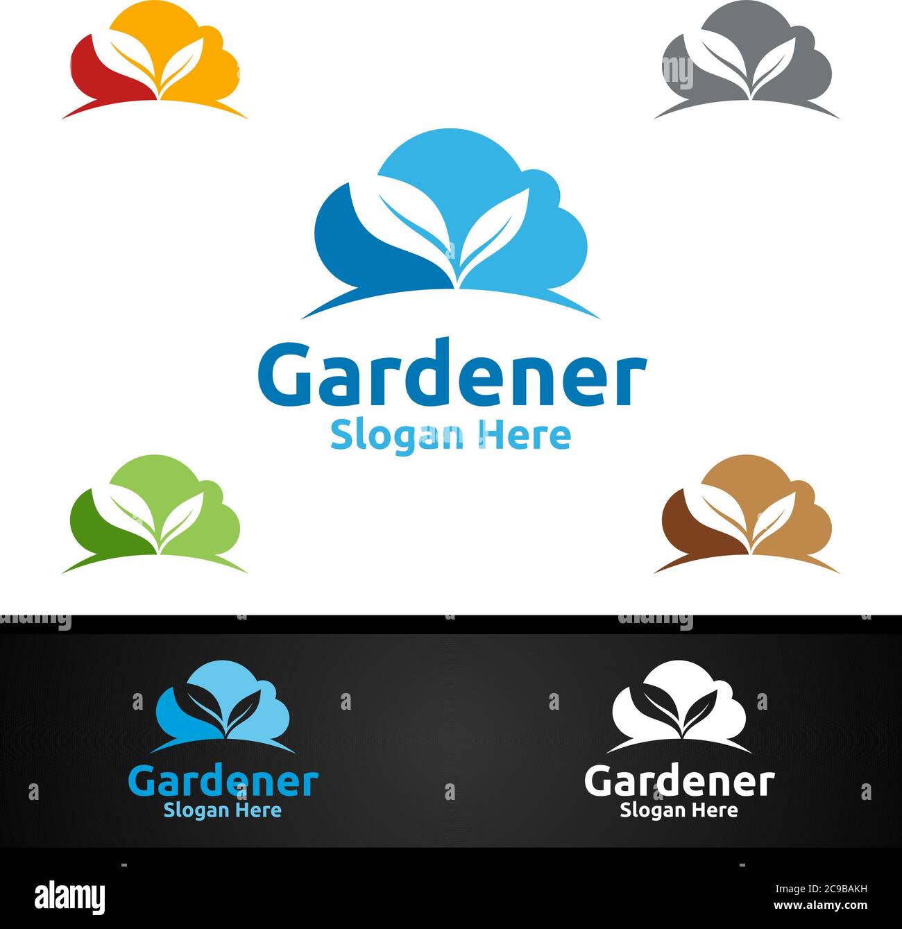 Cloud Gardener Logo with Green Garden Environment or Botanical ...