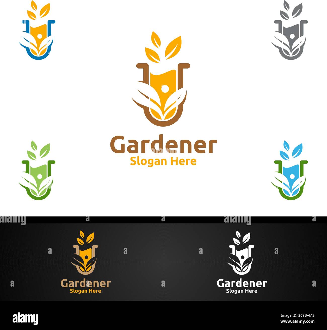 Lab plants logo Stock Vector Images - Alamy