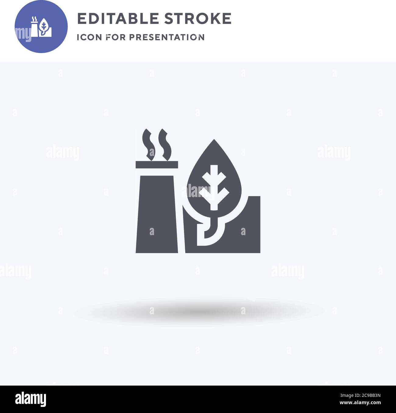 Cooling Tower icon vector, filled flat sign, solid pictogram isolated ...