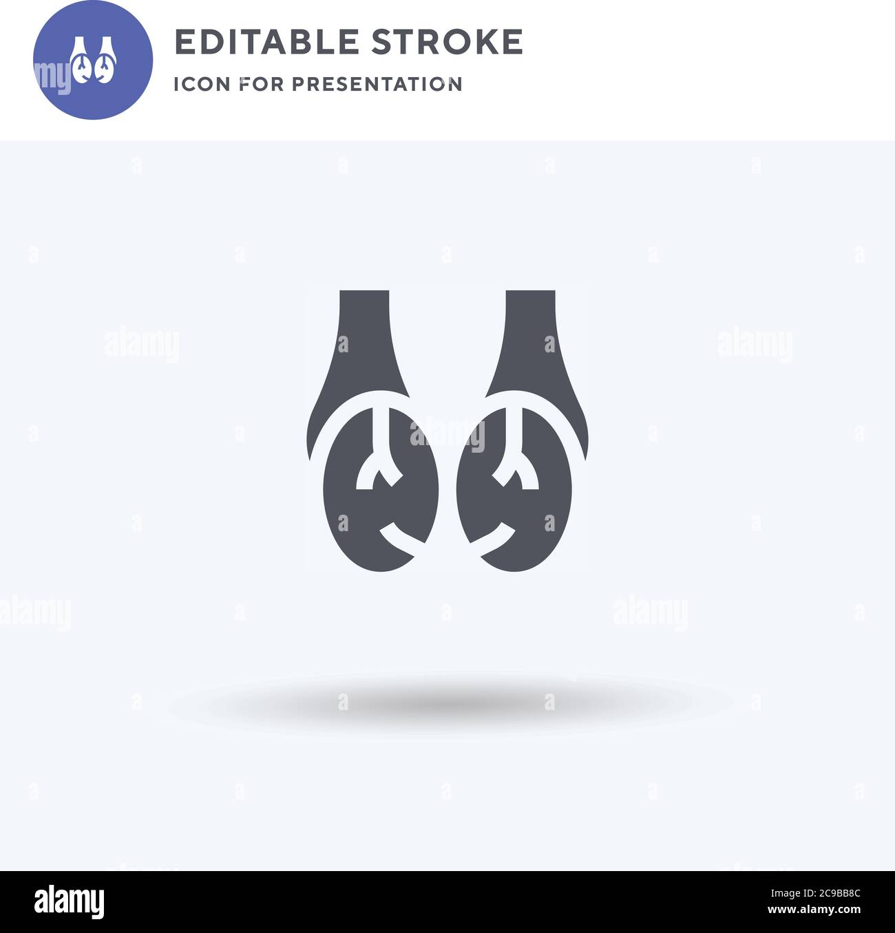 Testicles icon vector, filled flat sign, solid pictogram isolated on ...