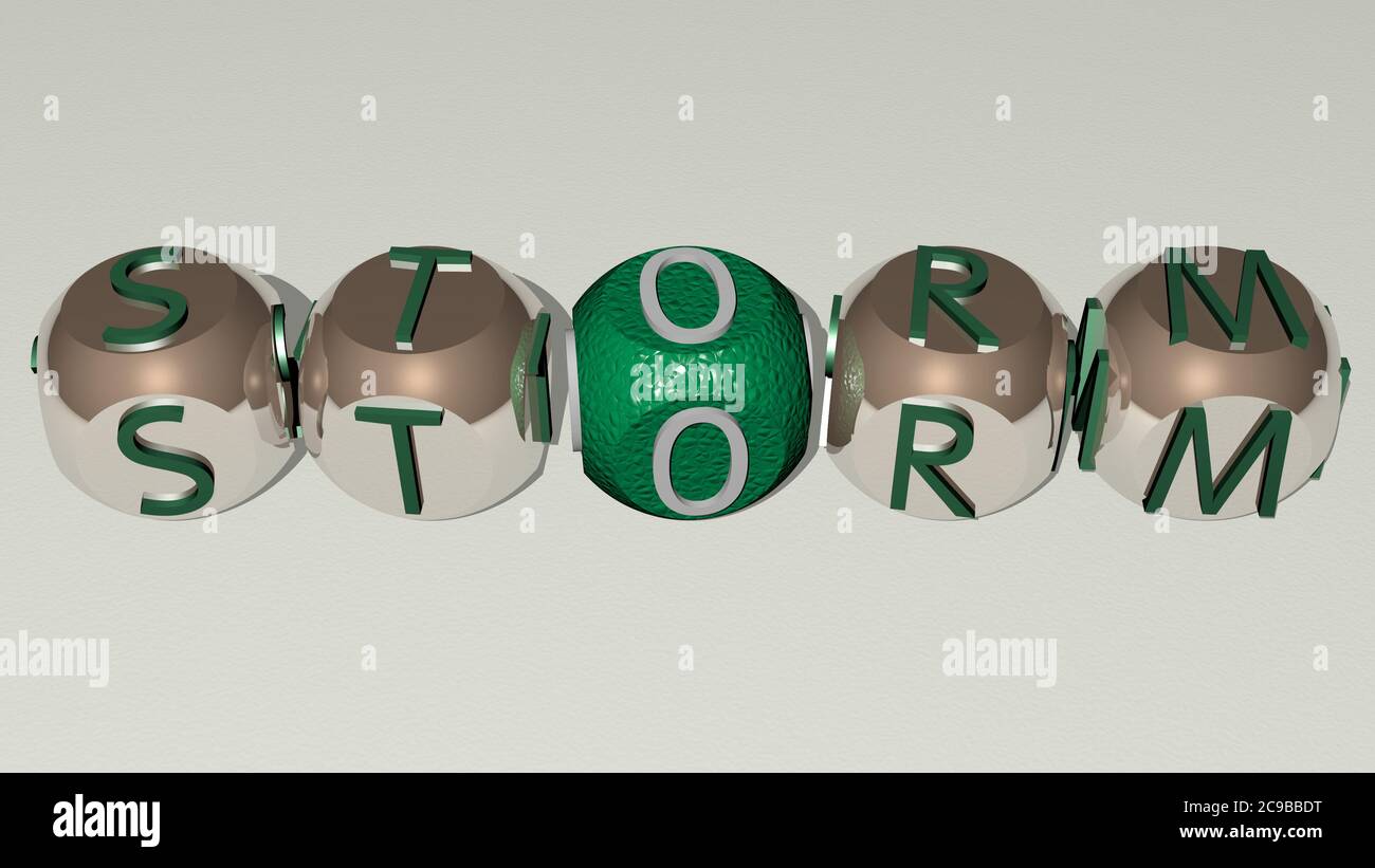 storm combined by dice letters and color crossing for the related ...