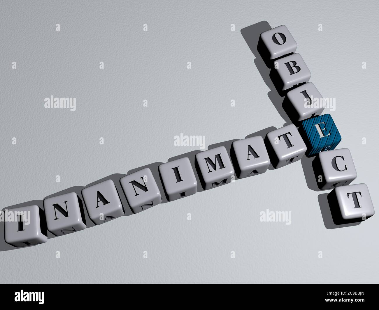 combination of inanimate object built by cubic letters from the top ...