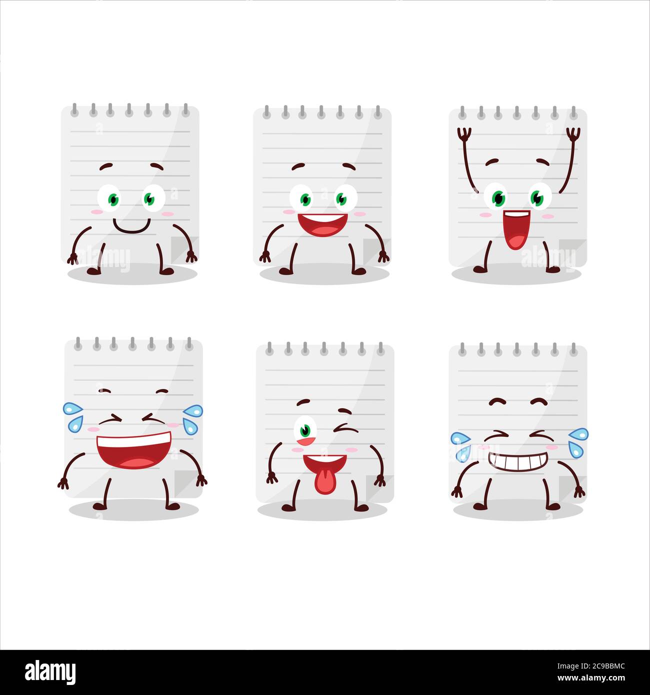 Cartoon character of sticky notes with smile expression Stock Vector ...