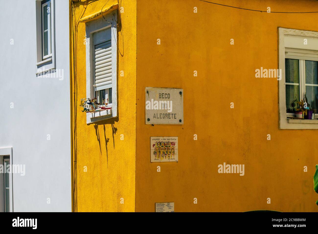 Lisbon Portugal july 29, 2020 View of a street or road name an ...