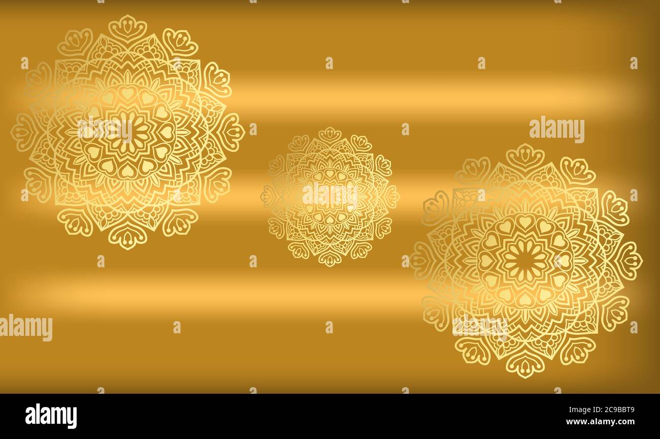 Circles abstract gold color background Stock Vector Images - Alamy