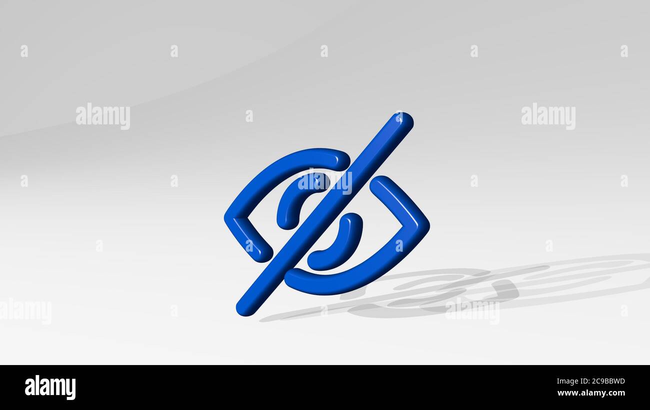 VIEW OFF from a perspective with the shadow. A thick sculpture made of ...