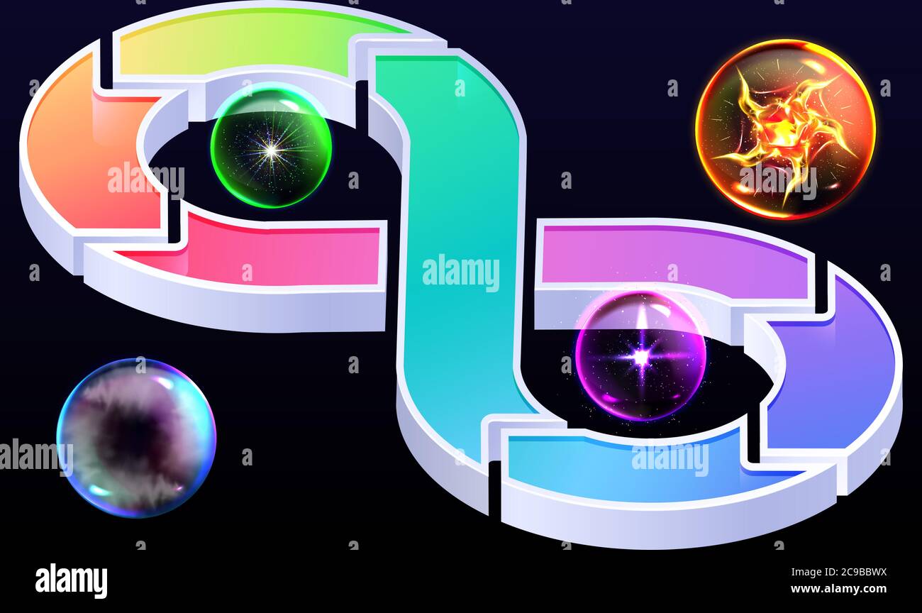 infinite loop with bubbles on dark background Stock Vector Image & Art ...