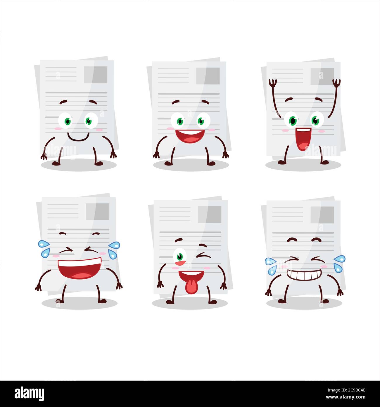 Cartoon character of essay paper with smile expression Stock Vector ...