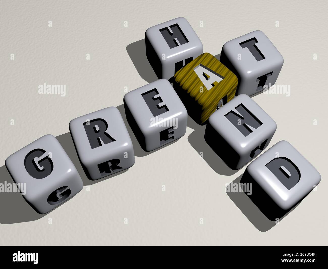 GREAT HAND combined by dice letters and color crossing for the related ...