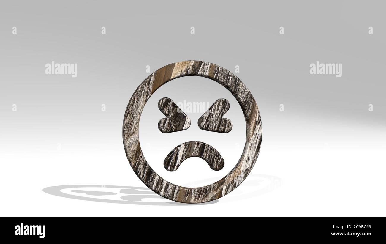 smiley devastated alternate casting shadow from a perspective. A thick ...