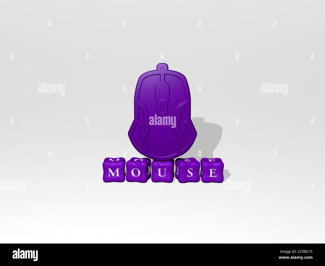 3D graphical image of MOUSE vertically along with text built by ...
