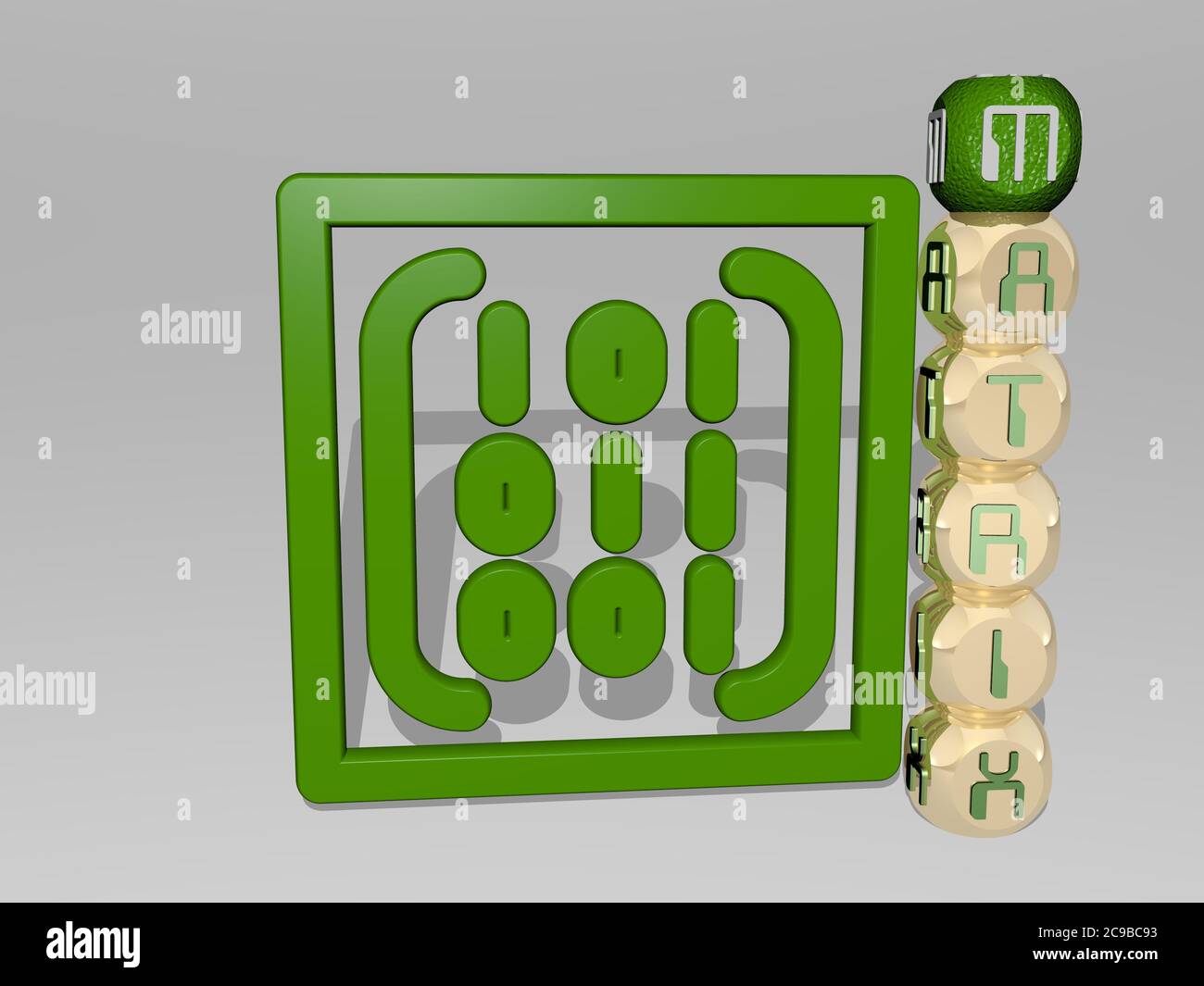 3D illustration of MATRIX graphics and text around the icon made by ...