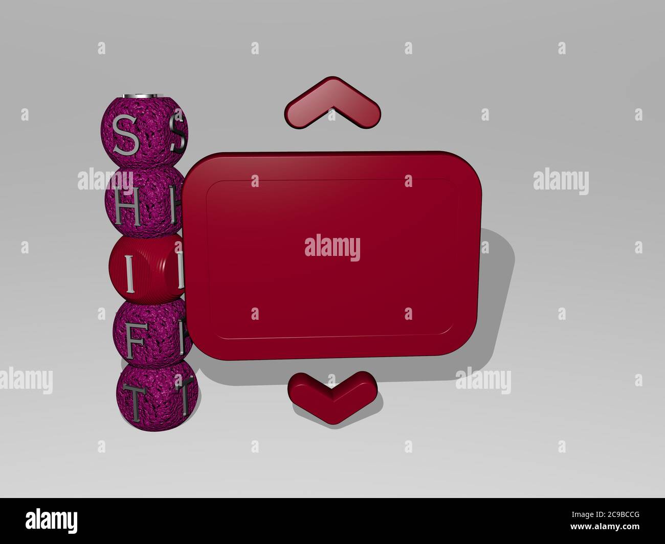 3D illustration of SHIFT graphics and text around the icon made by ...