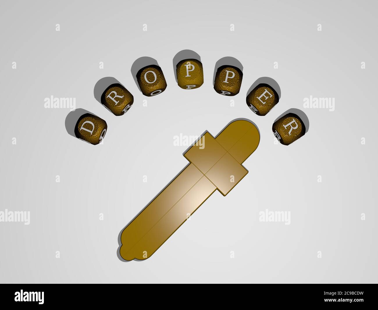 3D illustration of DROPPER graphics and text around the icon made by ...