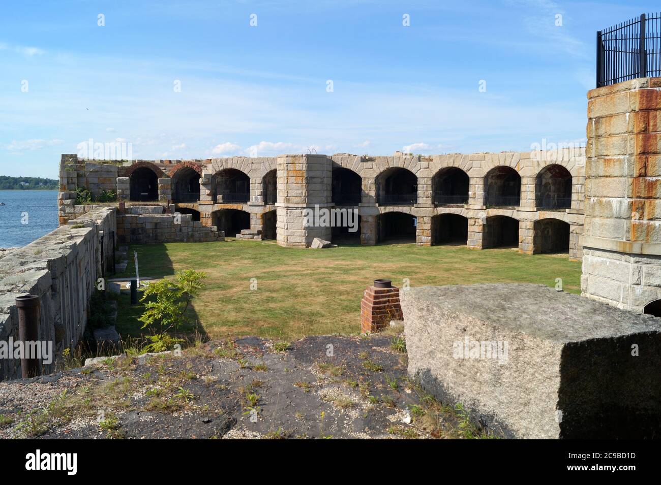 Fort Popham, a Civil War-era coastal defense fortification at the mouth ...