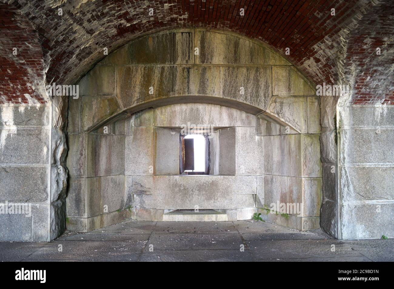 Fort Popham, a Civil War-era coastal defense fortification at the mouth ...